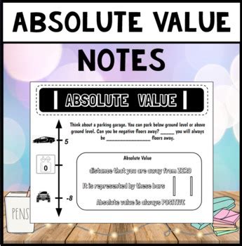 Absolute Value Notes By TeachMrsFigueroa Teachers Pay Teachers