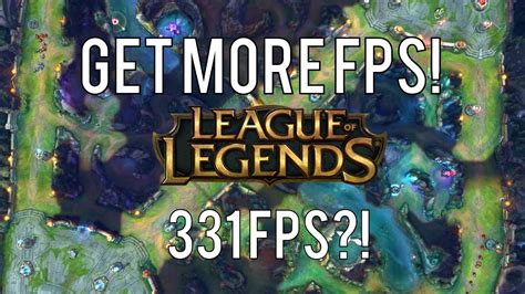 How To Get Higher FPS In League Of Legends YouTube