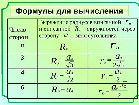 Таблица правильного треугольника