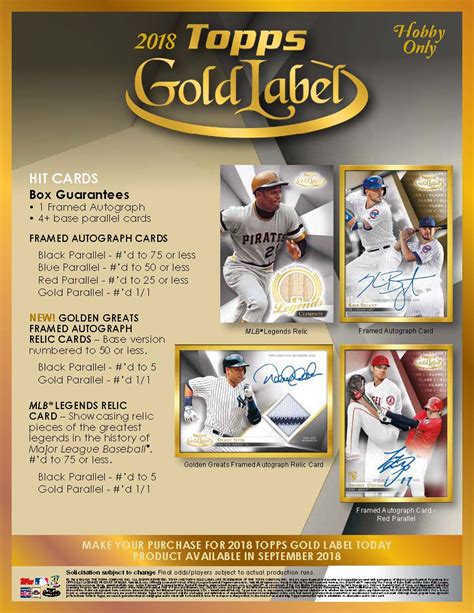 2018 Topps Gold Label Baseball Cards Brings Variety To Player Chase