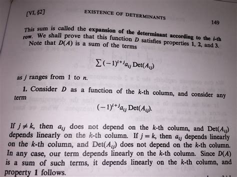 linear algebra equivalence of the axiomatic and recursive definitions