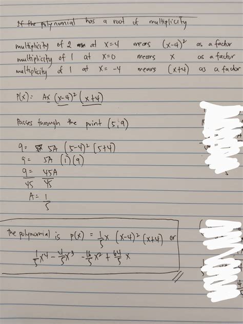 Solved The Polynomial Of Degree 4 Px Has A Root Of Multiplicity 2