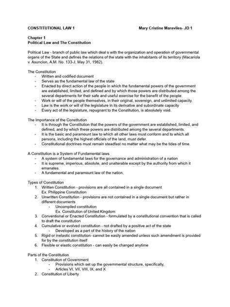 Constitutional Law Notes Pdf