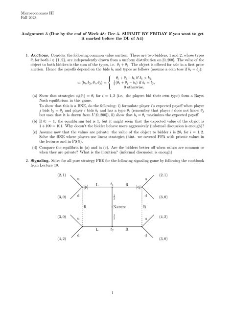 Solved Assignment 3 Due By The End Of Week 48 Dec 3