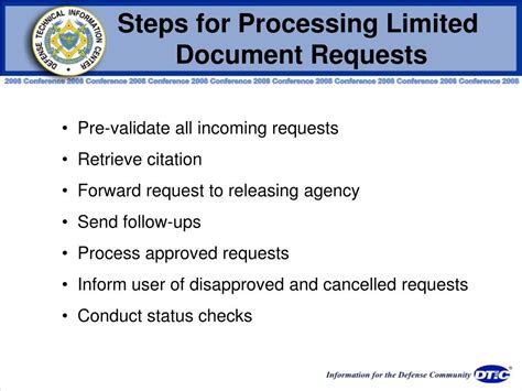 Ppt Limited Document Request Process Dtic Form 55 April 9 2008 Ms