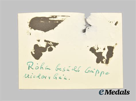 Germany Sa A Signed Photograph Of Ernst Röhm And Bernhard Rust Emedals