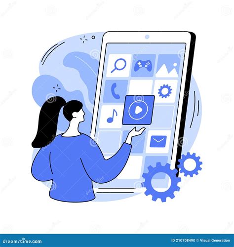 Native Mobile App Abstract Concept Vector Illustration Stock Vector Illustration Of Abstract