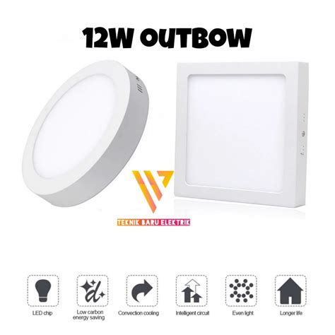 Jual Lampu Downlight Panel Led 12w Outbow Ob Bulat 12 Watt W 12watt