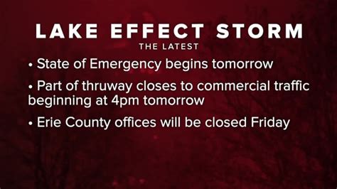 Gov Hochul Declares State Of Emergency Ahead Of Winter Storm In Wny