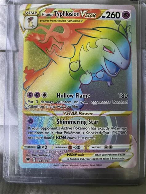 HISUIAN TYPHLOSION VSTAR 193 189 Rainbow Secret Rare Astral Radiance