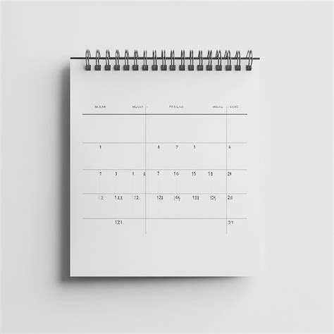 Modelo De Calendário Imagem Premium Gerada Com Ia