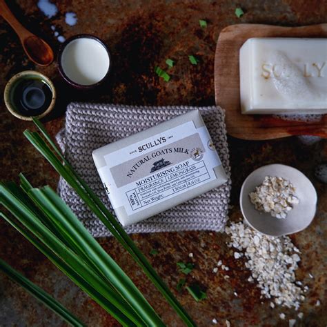 Natural Goats Milk Lemongrass Moisturising Soap 130gm Scullys Home