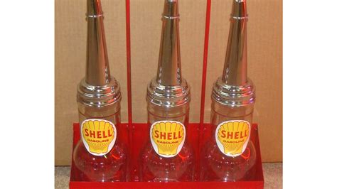 Shell Oil Bottles Qty 3 With Rack For Sale At Auction Mecum Auctions