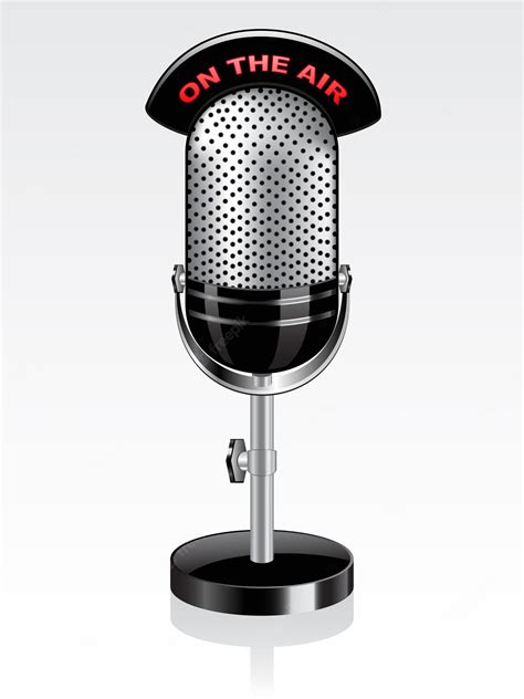 Premium Vector Retro Microphone Vector Illustration