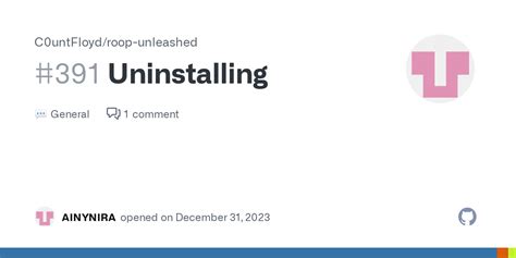 uninstalling · c0untfloyd roop unleashed · discussion 391 · github