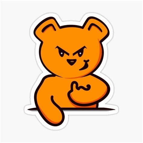 Smirky Teddy Vrs2 Sticker For Sale By Vivendulies Redbubble