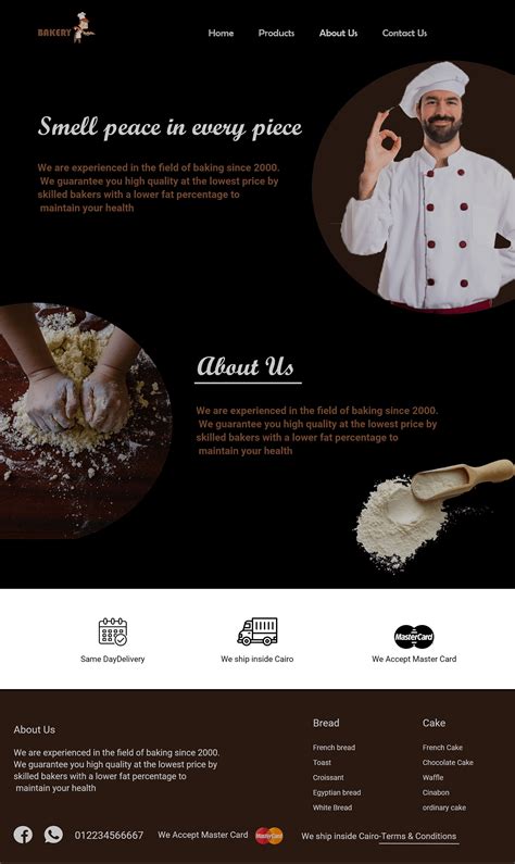 Bakery UI Design On Behance Bakery UI Design On Behance