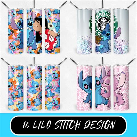 Lilo And Stitch 20oz Sublimation Tumbler Designs Cartoon Straight Ski