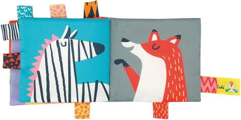 ჩვილის რბილი სათამაშო წიგნი ცხოველების ილუსტრაციებით