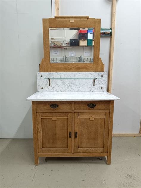 Commode Sink Chest With Marble Top And Cut Mirror Catawiki
