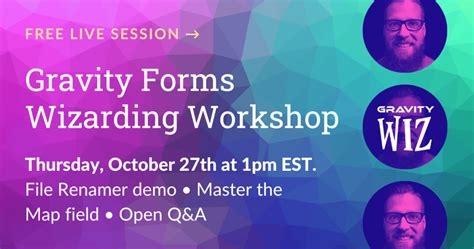 Wizarding Workshop Thursday October 27th At 100pm Est Gravity Wiz