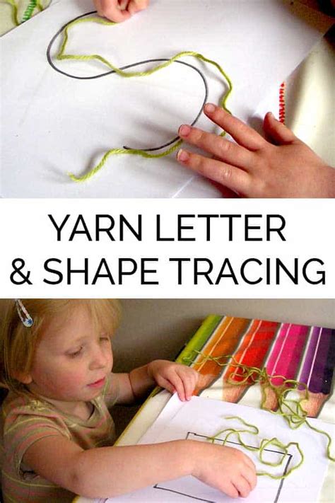 Yarn Shape And Letter Tracing Prewriting Skills