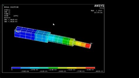 Fem Beam Analysis On Ansys Youtube