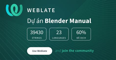 Blender Manual Vietnamese Blender Translate