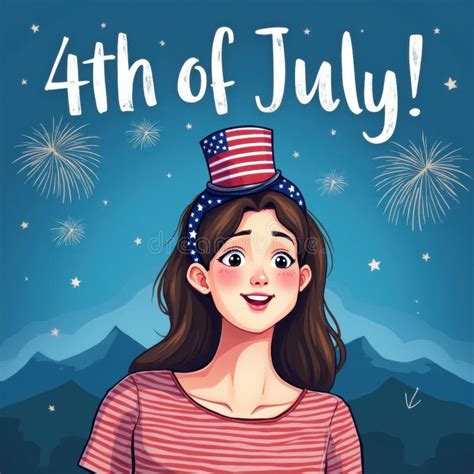 4th Of July Celebration Generative Ai Stock Illustration Illustration