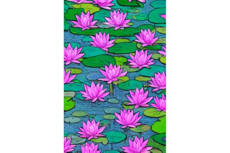 Water Lilies Graphic By L M Dunn · Creative Fabrica