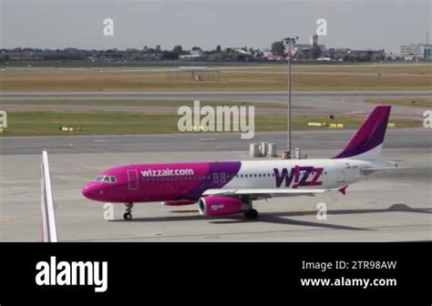 Commercial Plane Prepare To Take Off At Airport Takeoff Aircraft With Chopin Airport Warsaw