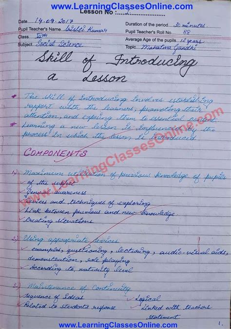 Microteaching Skill Of Introducing A Lesson Social Science History