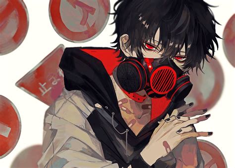 Wallpaper Id 154545 Road Sign Gas Masks Hoods Bandage Red Eyes