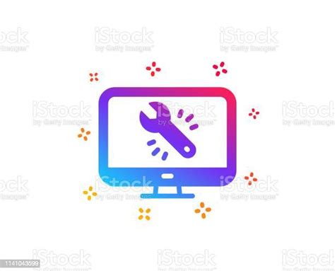 스 패너 도구 아이콘입니다 모니터 또는 컴퓨터 수리 서비스 표지판 벡터 고급에 대한 스톡 벡터 아트 및 기타 이미지 고급