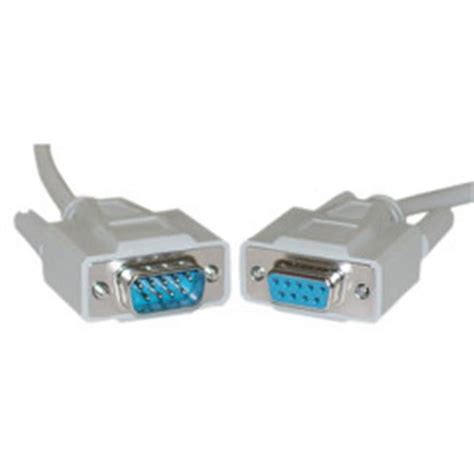 Serial Extension Cable DB9 Male To DB9 Female RS 232 UL Rated 9 Conductor 1 1 6 Foot Walmart Com
