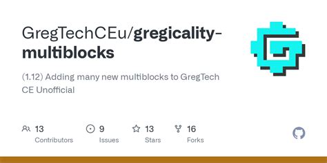 GitHub GregTechCEu Gregicality Multiblocks Adding Many New Multiblocks To GregTech CE