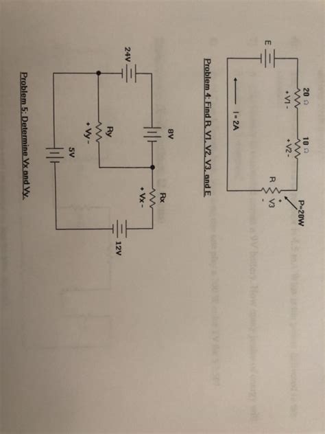 Solved Problem 4 Find R V1 V2 V3 And EProblem 5 Chegg