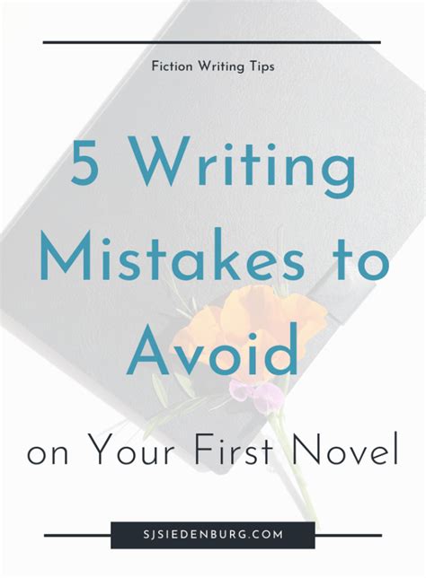 5 Writing Mistakes To Avoid On Your First Novel Sj Siedenburg