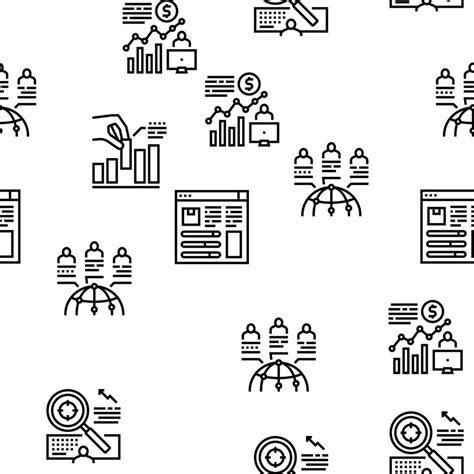 Market Research And Analysis Icons Set Vector 10314218 Vector Art At