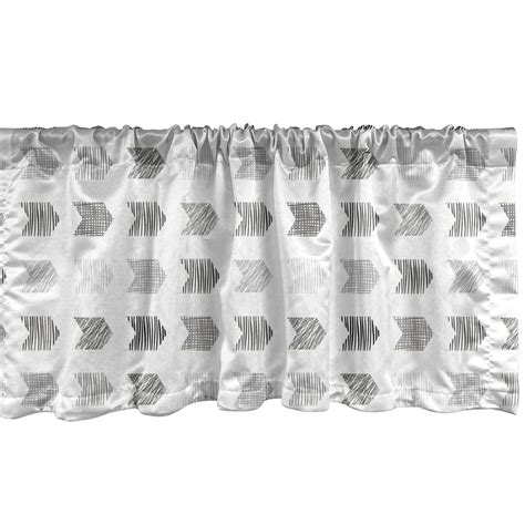 Neutral Window Valance Pencil Sketch Rectangular Graphic Illustration