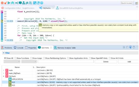 optimize matlab c c code for hls