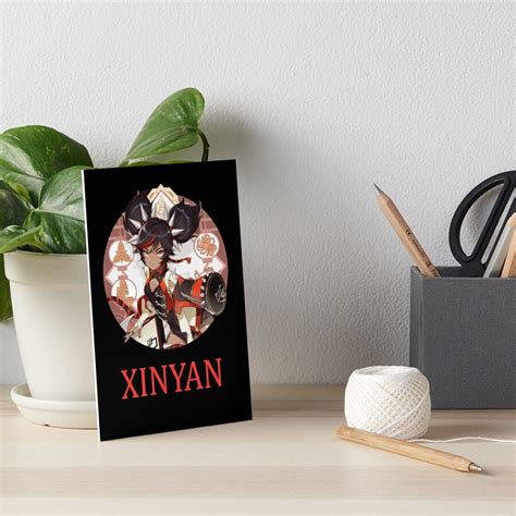 Genshin Impact Xinyan Pyro Claymore Character Art Board Print By