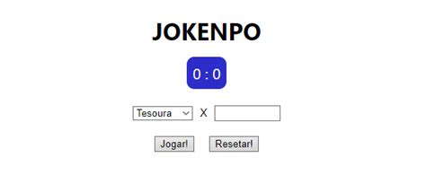 Github Kaioolopes Jokenpo Jogo Pedra Papel E Tesoura Feito Em