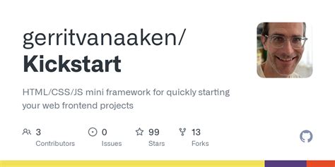 Github Gerritvanaakenkickstart Htmlcssjs Mini Framework For