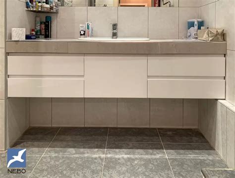 Мебель для ванной комнаты с комодом 95 фото