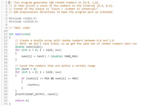 solved 1 this program generates 100 random numbers in
