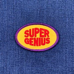Super Genius Patch Smart Geek Brainiac Techie Programmer 3 Iron On Etsy