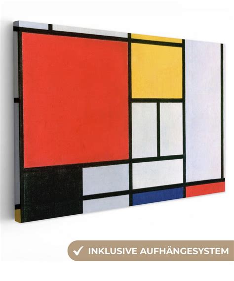 Onemillioncanvasses® Leinwandbild Kunst Mondrian Alte Meister 1
