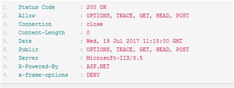 C I Got This Vulnerability Disable OPTIONS Method On The Web Server