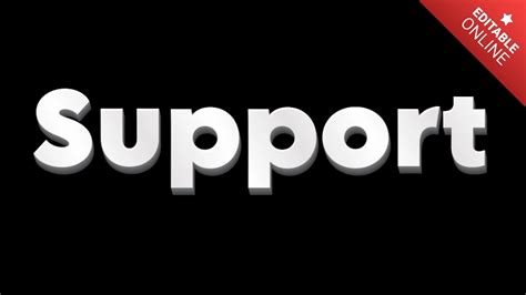 Support Text Effect Generator